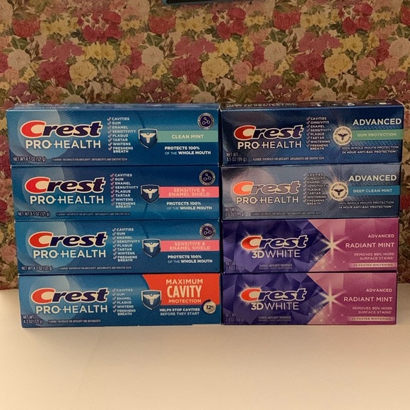 Crest | Other | Crest Pro Health Toothpaste 3d White Bundle Lot Of 8 ...